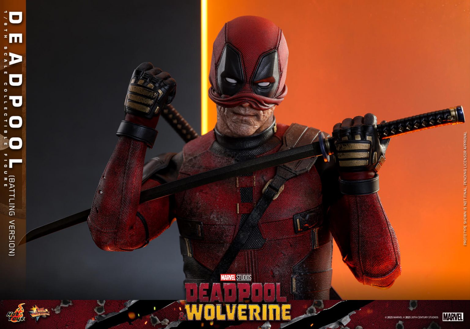 FIGURA DEADPOOL BATTLING VERSION HOT TOYS Y FIGURAS ESCALA 1/6 DEADPOOL ...
